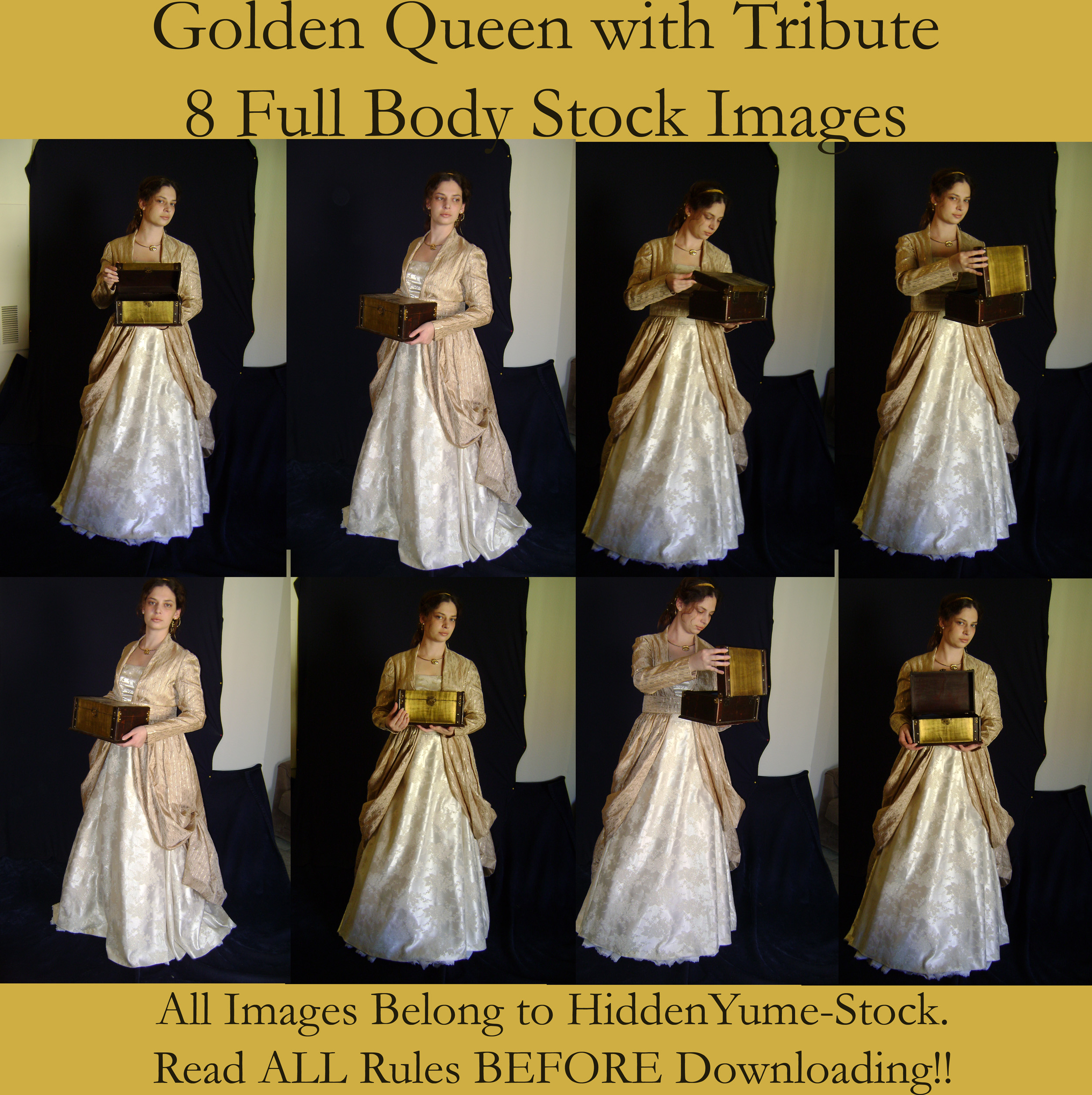 Golden Queen with Tribute by HiddenYume-stock on DeviantArt