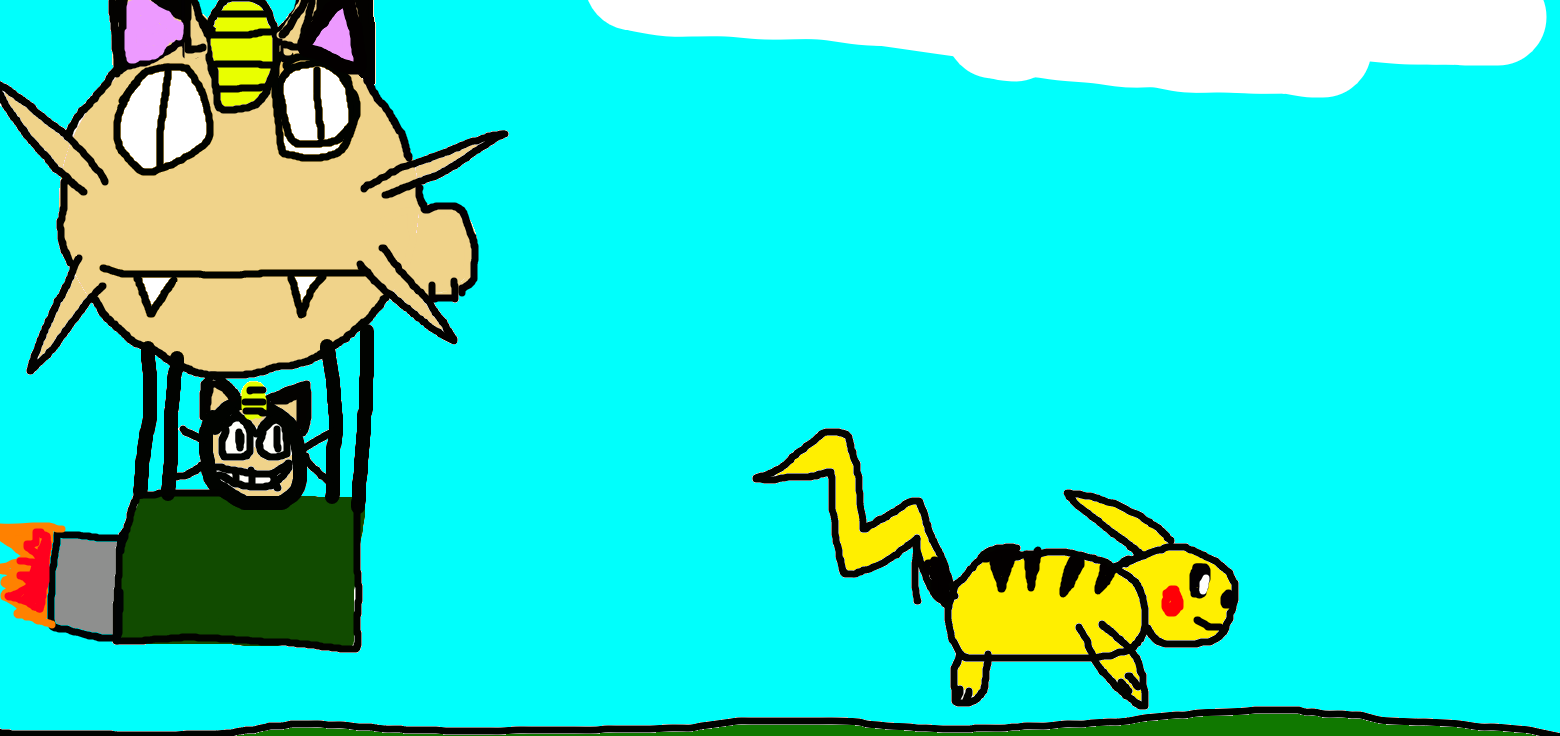 Pikachu vs Meowth by MrDilly2011 on DeviantArt