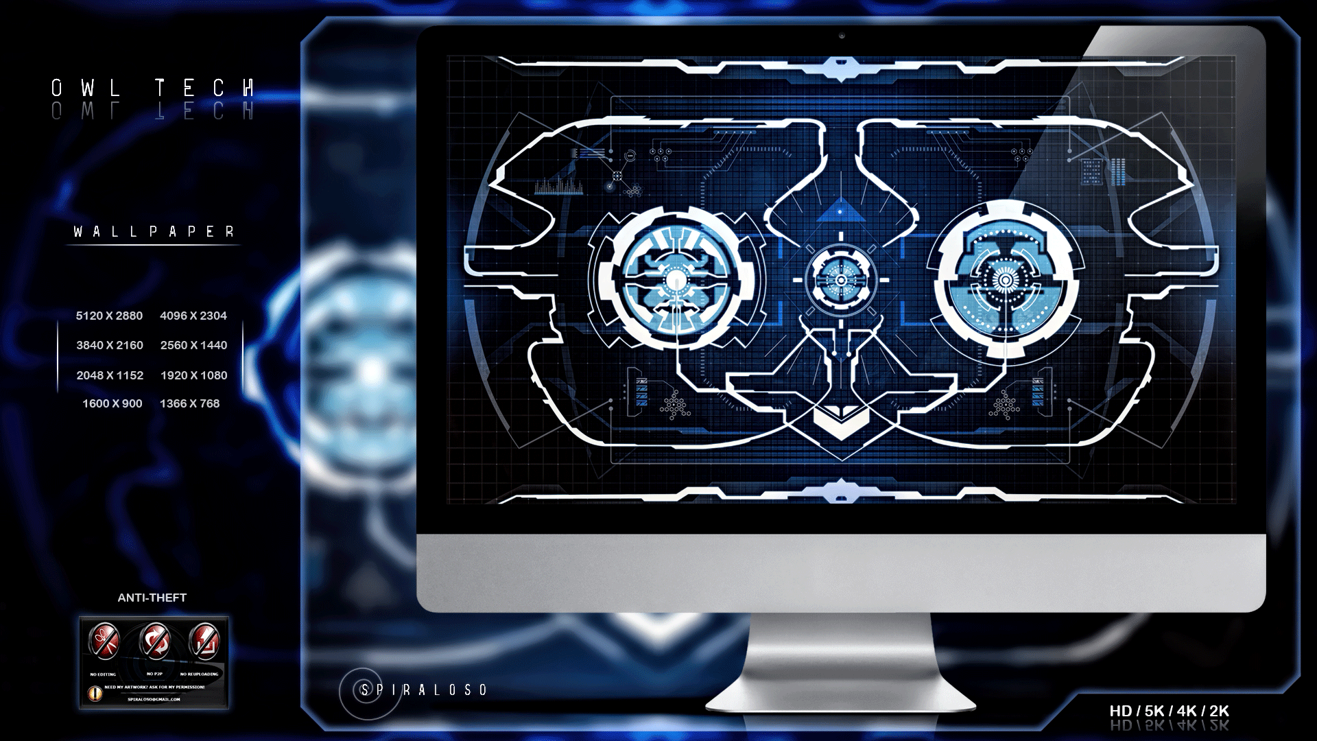 Owl Tech Futuristic Sci-Fi Hud Screen Concept by spiraloso on DeviantArt