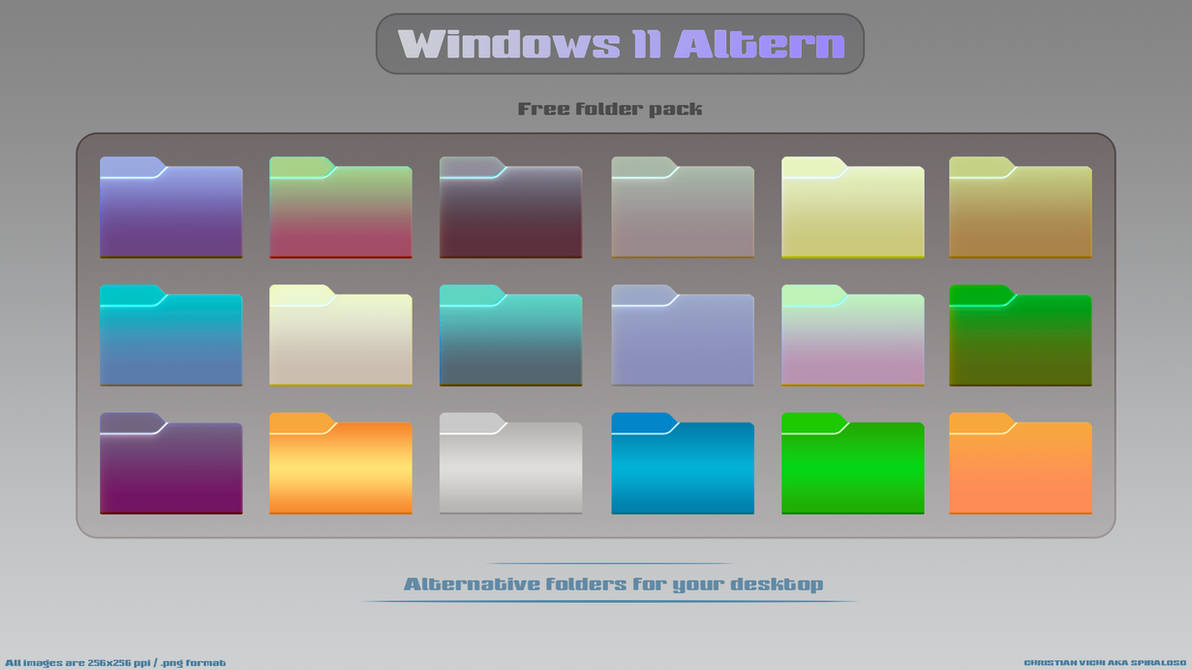 Windows 11 Free Folder Icon Pack By Spiraloso On DeviantArt