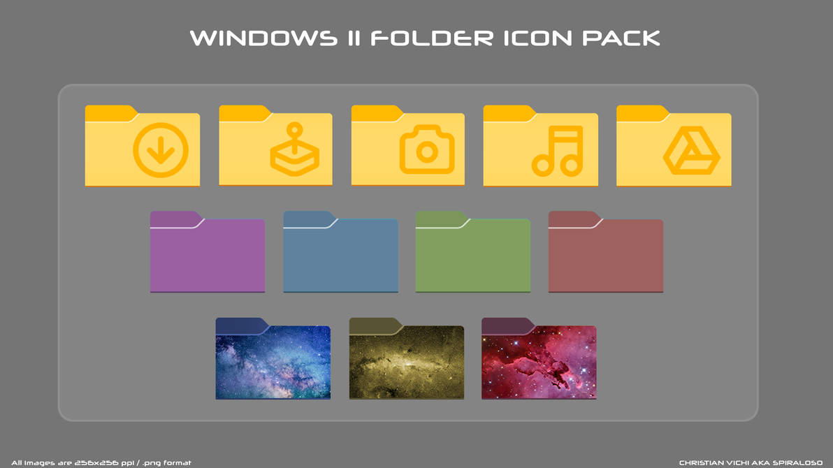 Windows 11 folder icon pack by spiraloso on DeviantArt