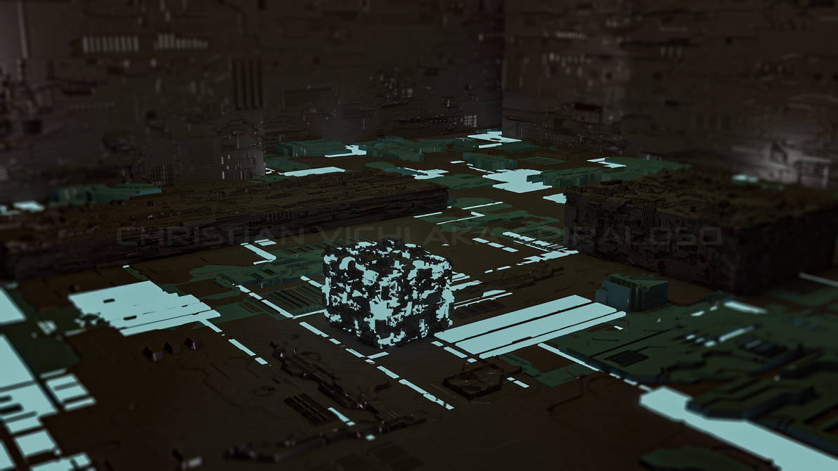 Alien Tech 2 - 3D Sci-Fi Wallpaper by spiraloso on DeviantArt