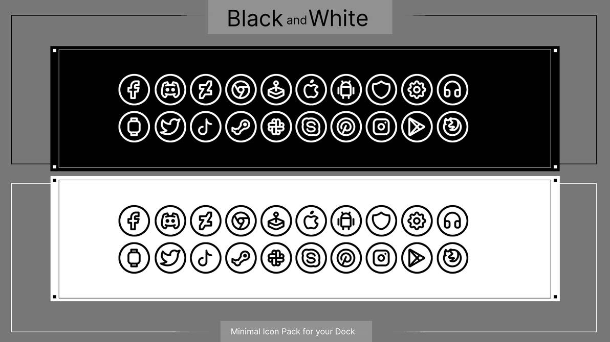 Black and White - Icon Pack by spiraloso on DeviantArt