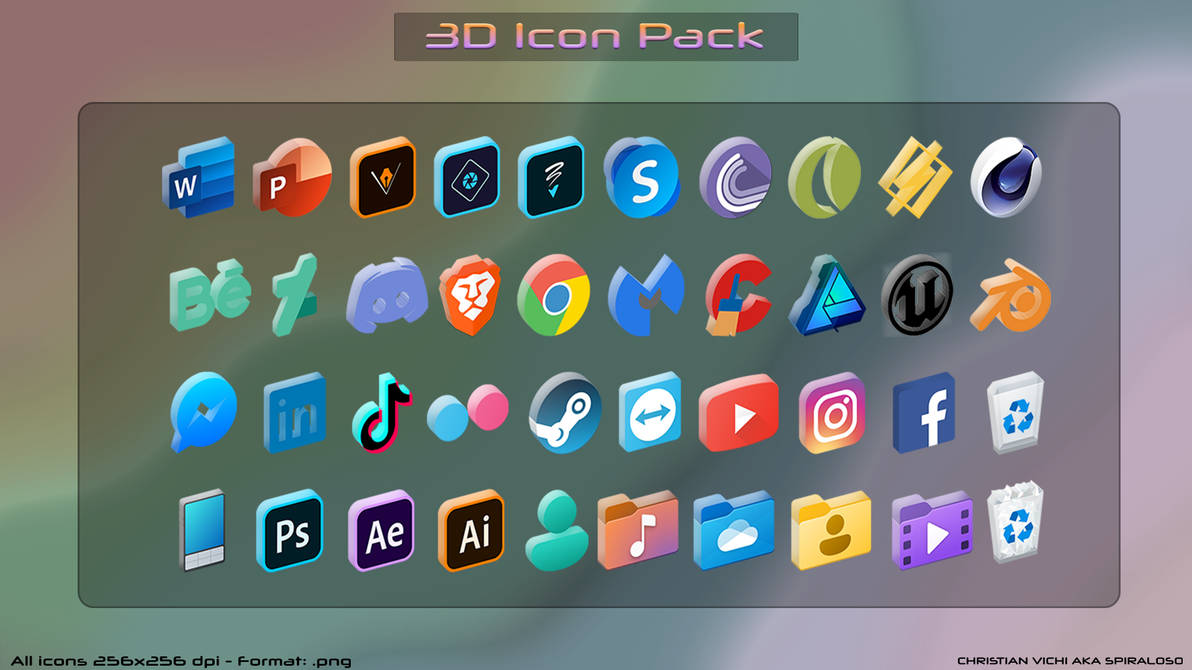 3D Icon Pack by spiraloso on DeviantArt