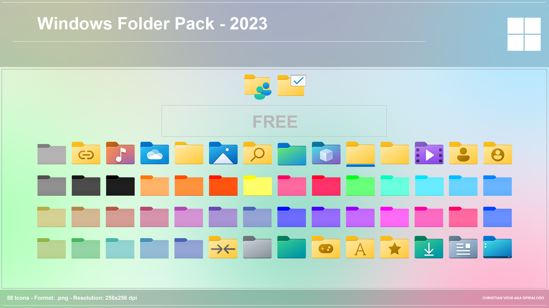 Windows Folder Pack 2023 - FREE by spiraloso on DeviantArt