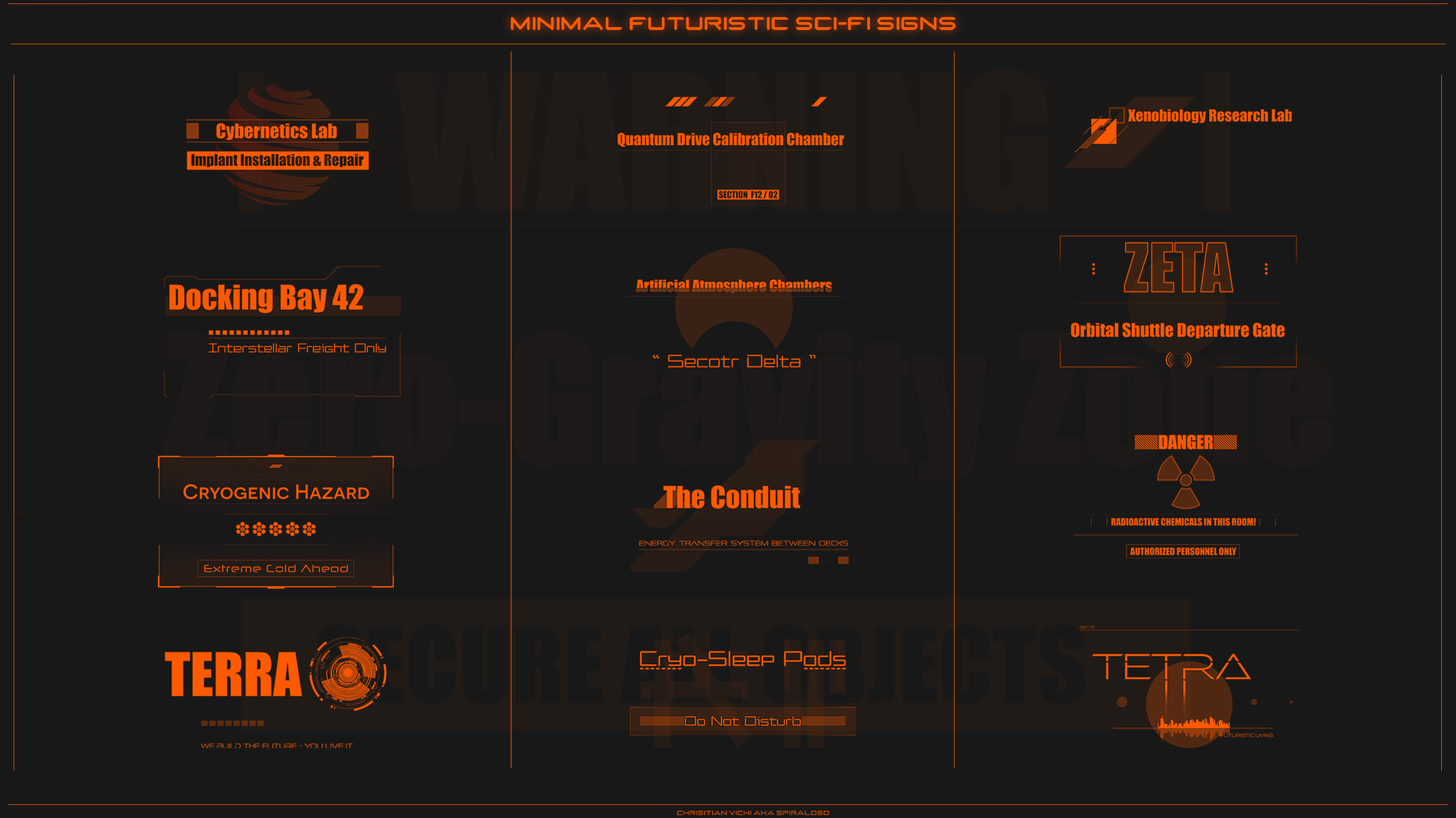 50 Futuristic Orange Scifi Signs - 4K by spiraloso on DeviantArt