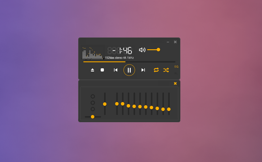 Simple Black Orange - Winamp Skin by matheussx88 on DeviantArt
