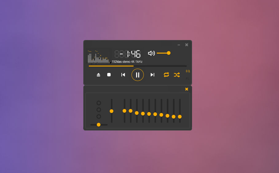 Simple Black Orange - Winamp Skin by matheussx88 on DeviantArt
