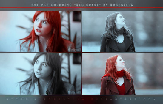 [09] PSD Coloring: Red Scarf by Rosesylla on DeviantArt