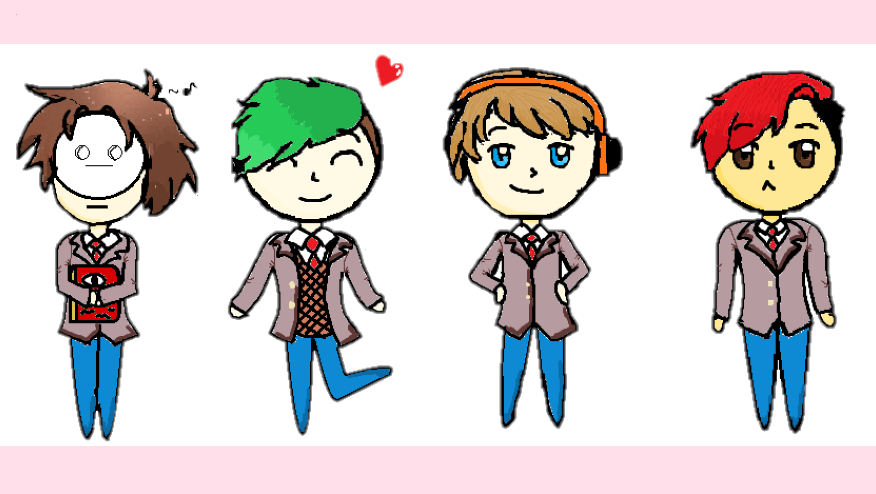 DDLC and YouTubers crossover by DaLiviSisterz on DeviantArt