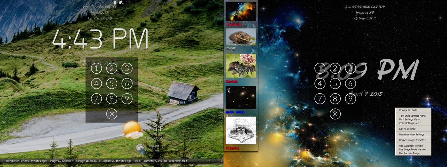 'Animated' Lock Screen for Rainmeter by Eclectic-Tech on DeviantArt