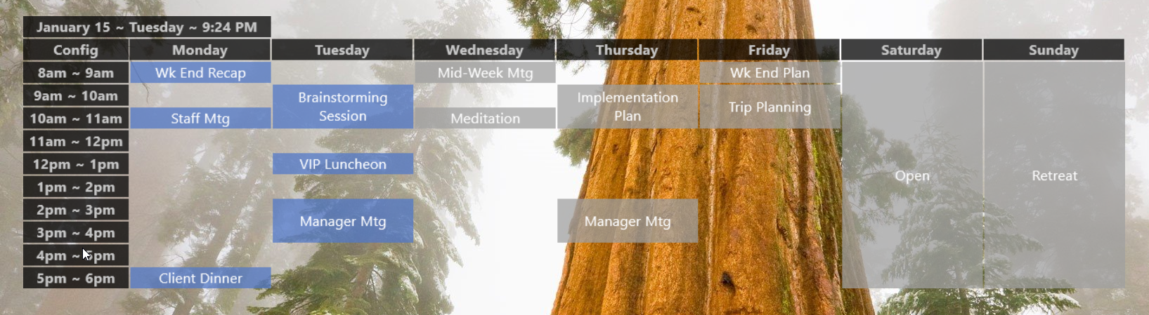 Event Schedule by Eclectic-Tech on DeviantArt