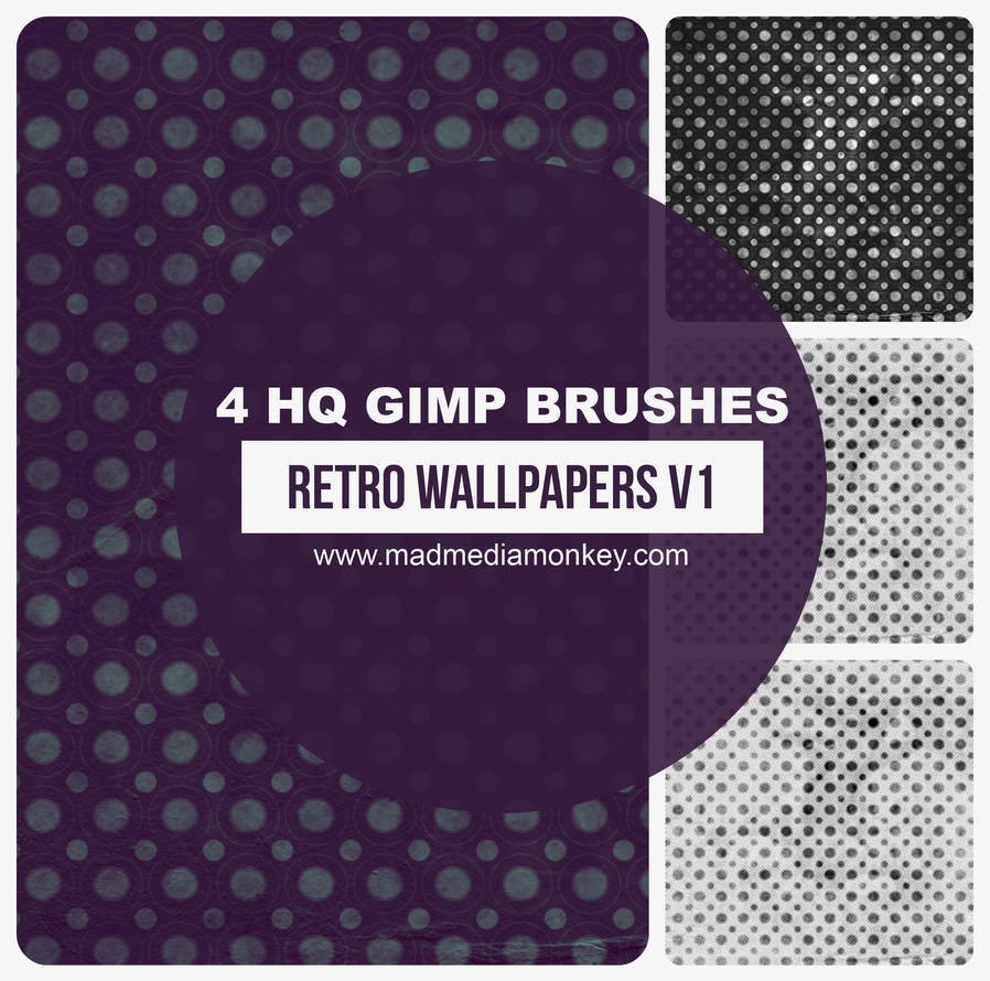 Retro Wallpapers v1 Gimp Brushes by MadMediaMonkeyUS on DeviantArt