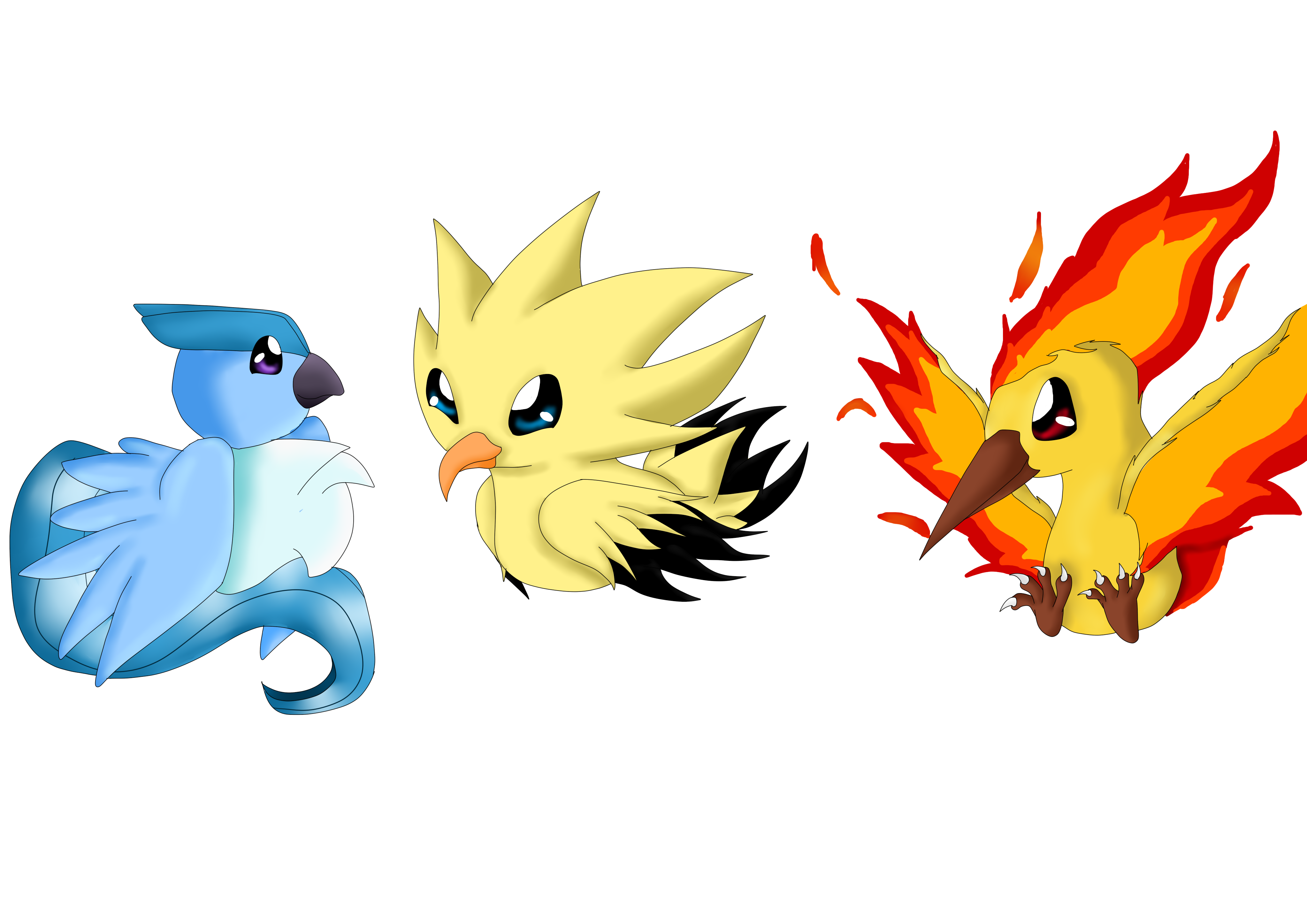 Chibi Bird Trio by iiDrBubbles on DeviantArt