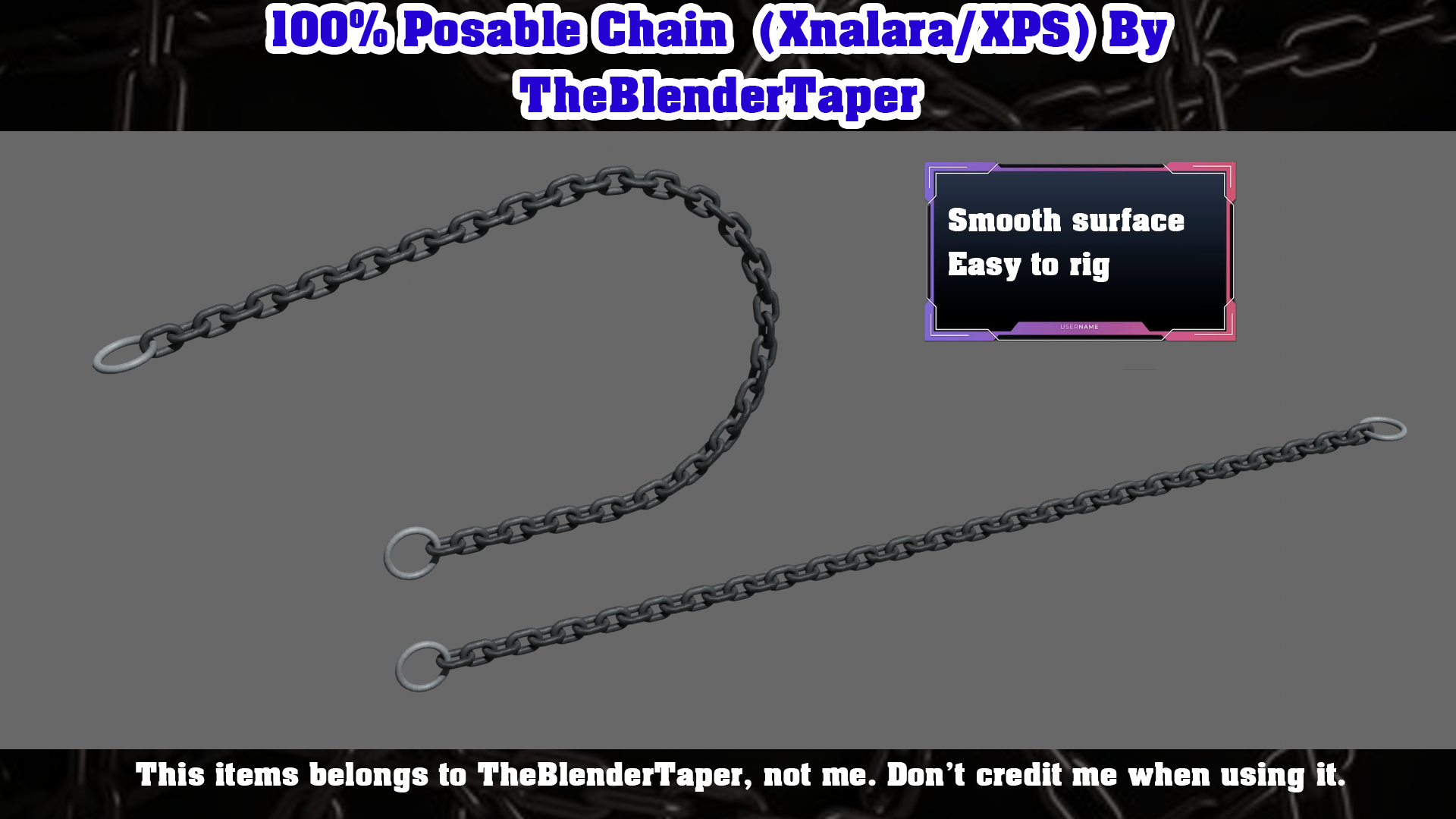 Posable Chain (Xnalara/XPS) By TheBlenderTaper by nghiatanker on DeviantArt