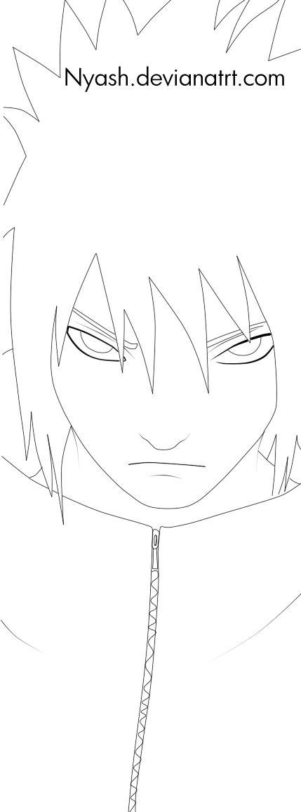 Sasuke Uchiha - lineart by NyashOo on DeviantArt