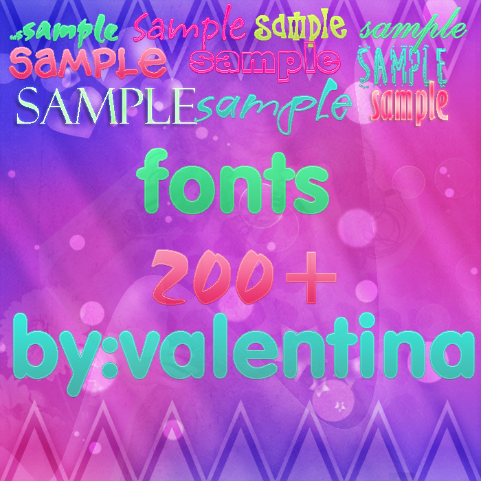 fonts 200+ by valentinacupcake123 on DeviantArt