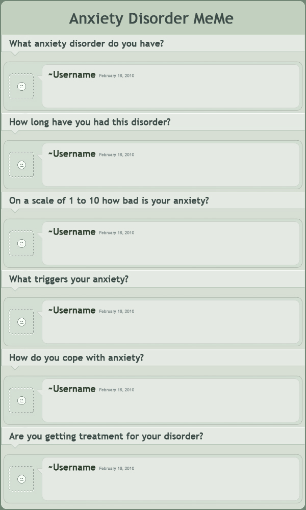 Anxiety Disorder Meme