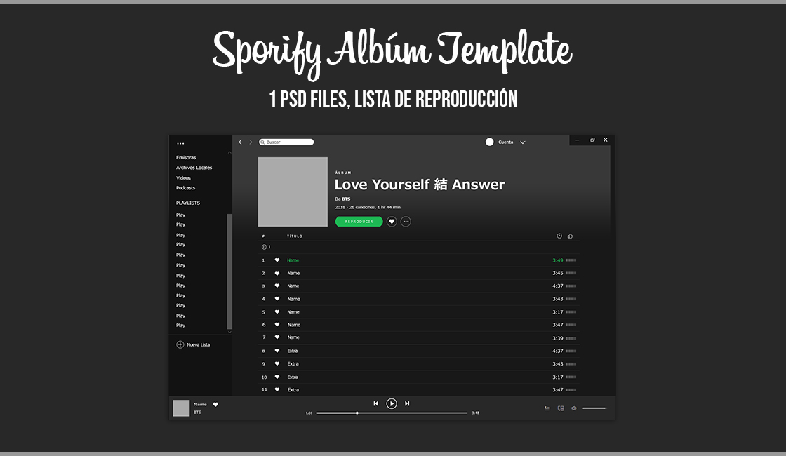 Template Spotify [PC] by Vitya2203 on DeviantArt