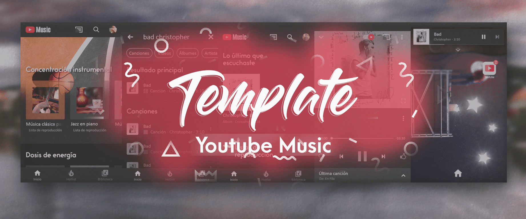 Template Youtube Music // Version old by Vitya2203 on DeviantArt