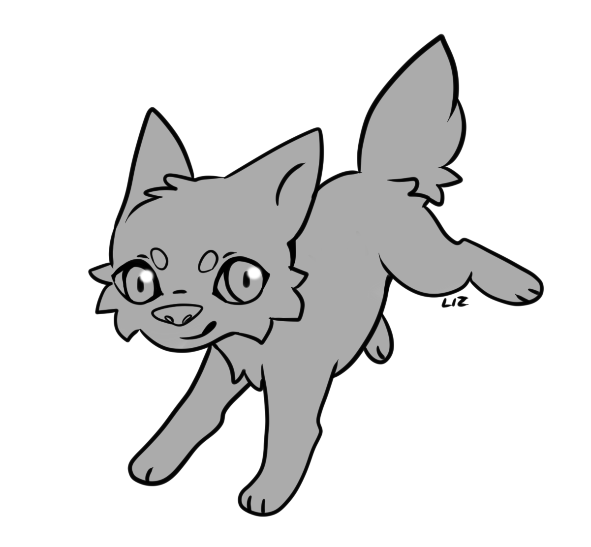 F2U: Running Canine Chibi Base 2023 by LizzysAdopts on DeviantArt