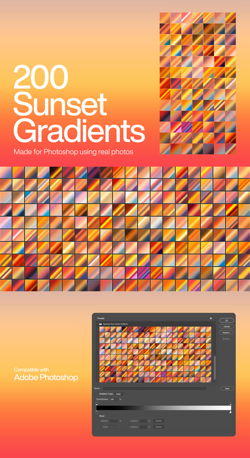 200 Sunset Gradients for Photoshop by avxgfx on DeviantArt