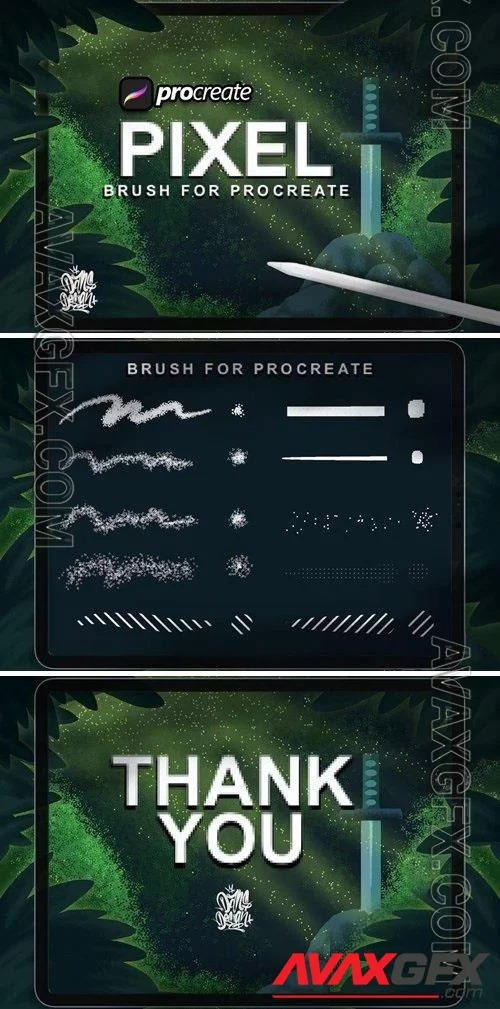 Dansdesign Pixel Brush Procreate by avxgfx on DeviantArt