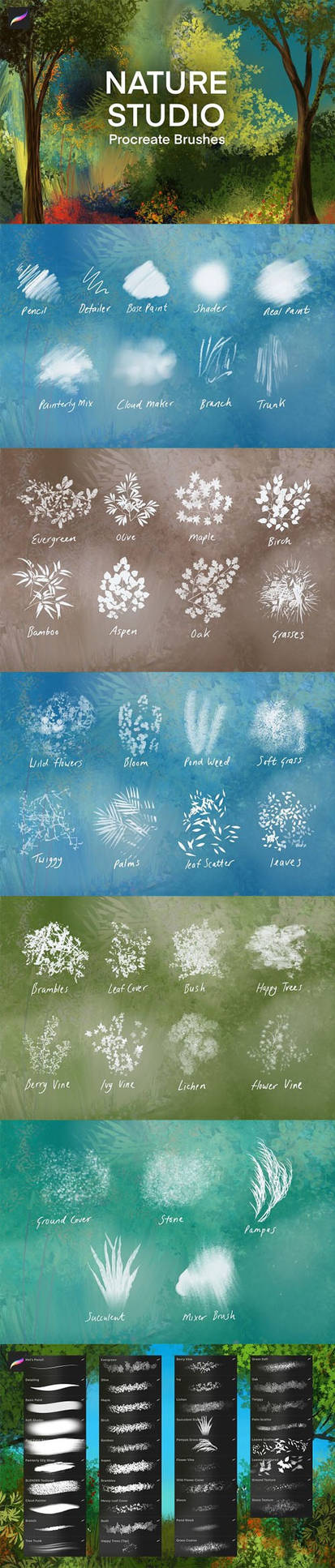 Nature Studio Procreate Brushes by avxgfx on DeviantArt