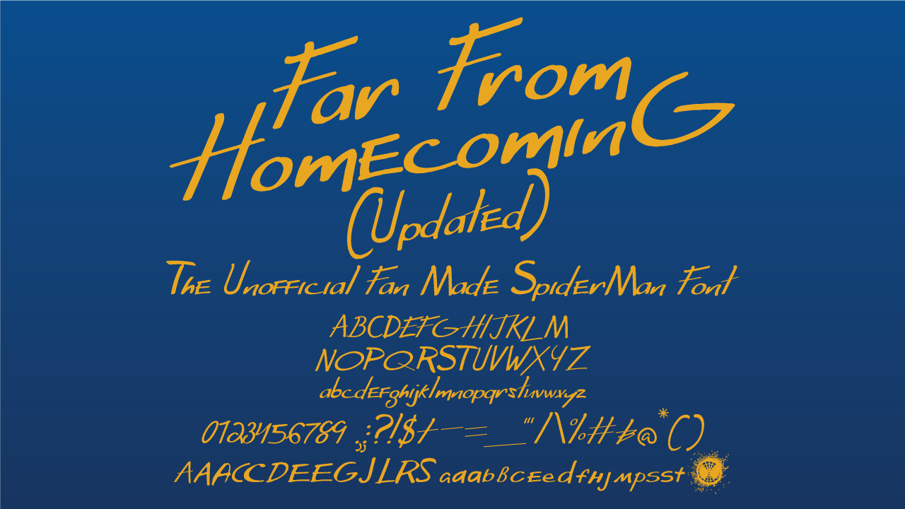 Far From Homecoming Font by Jarvisrama99 on DeviantArt