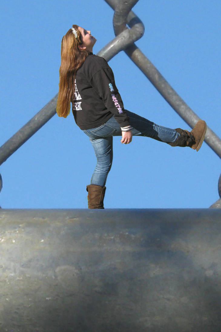 serial photo...girl falling off a fence post by tasha820 on DeviantArt