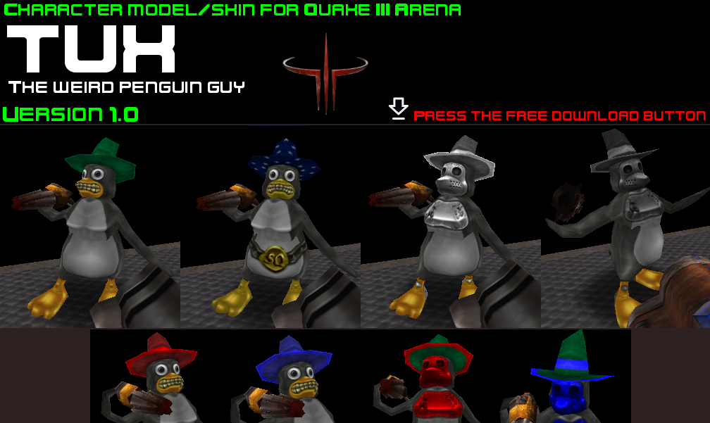 (Quake III Arena Mod) Tux the weird penguin guy by CPOsample on DeviantArt