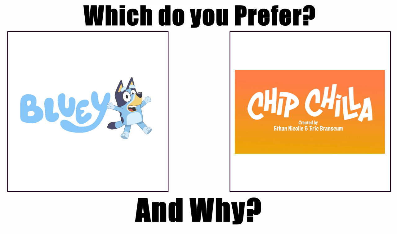 Do You Prefer Bluey Or Chip Chilla? by PokemonFan1911 on DeviantArt