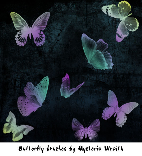 Butterfly brushes by MysteriaWraith on DeviantArt