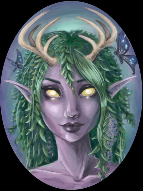 Dryad Cameo Portrait by KattHyatt on DeviantArt