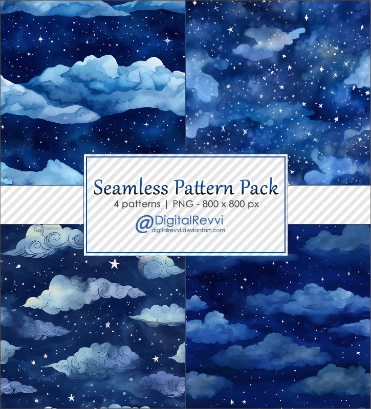Cloudy Night Sky Patterns - F2U by DigitalRevvi on DeviantArt