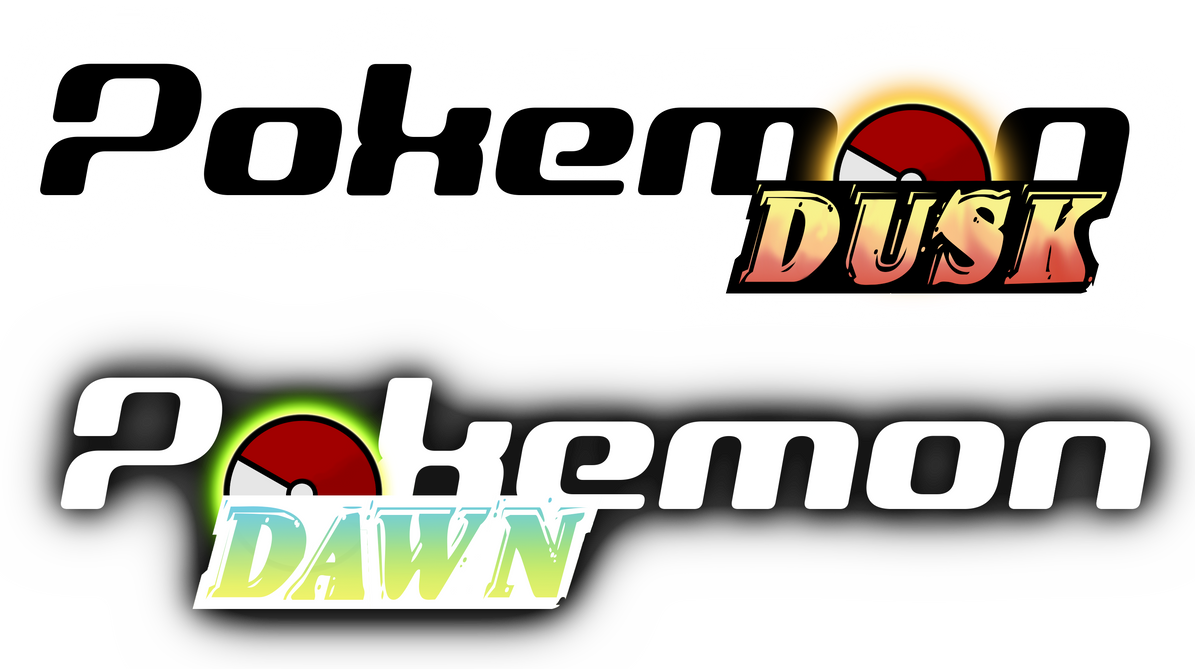 Pokemon Dawn and Dusk Logos by GoldenElisse on DeviantArt