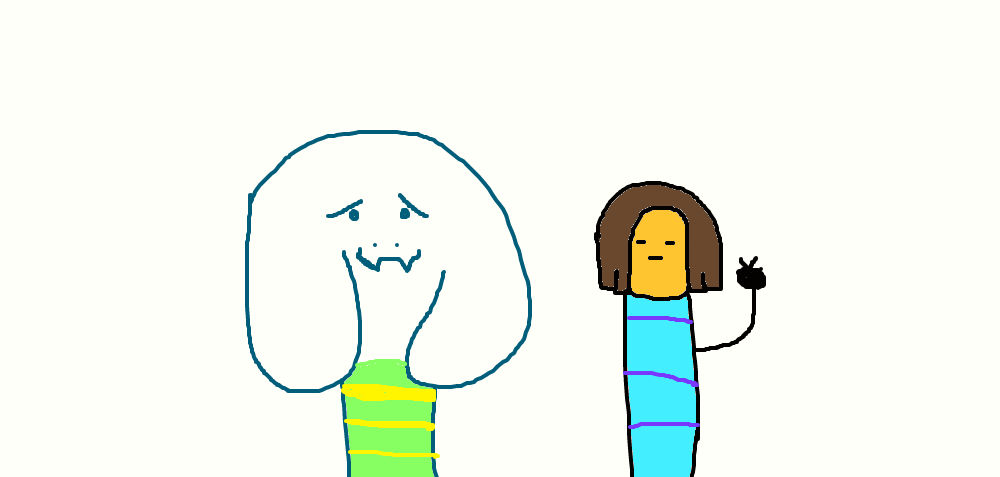 Asriel and Frisk by kittensocks3777 on DeviantArt