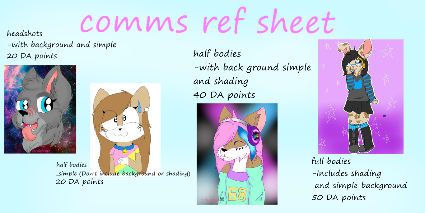 comms Ref Sheet by wolfadeart04 on DeviantArt