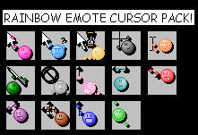 RAINBOW EMOTE CURSOR PACK by silverscarlet on DeviantArt