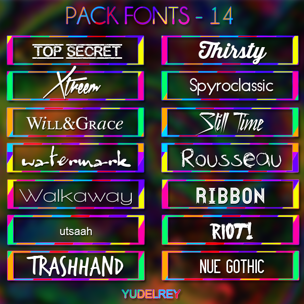 Pack Fonts 03 by YuDelRey on DeviantArt