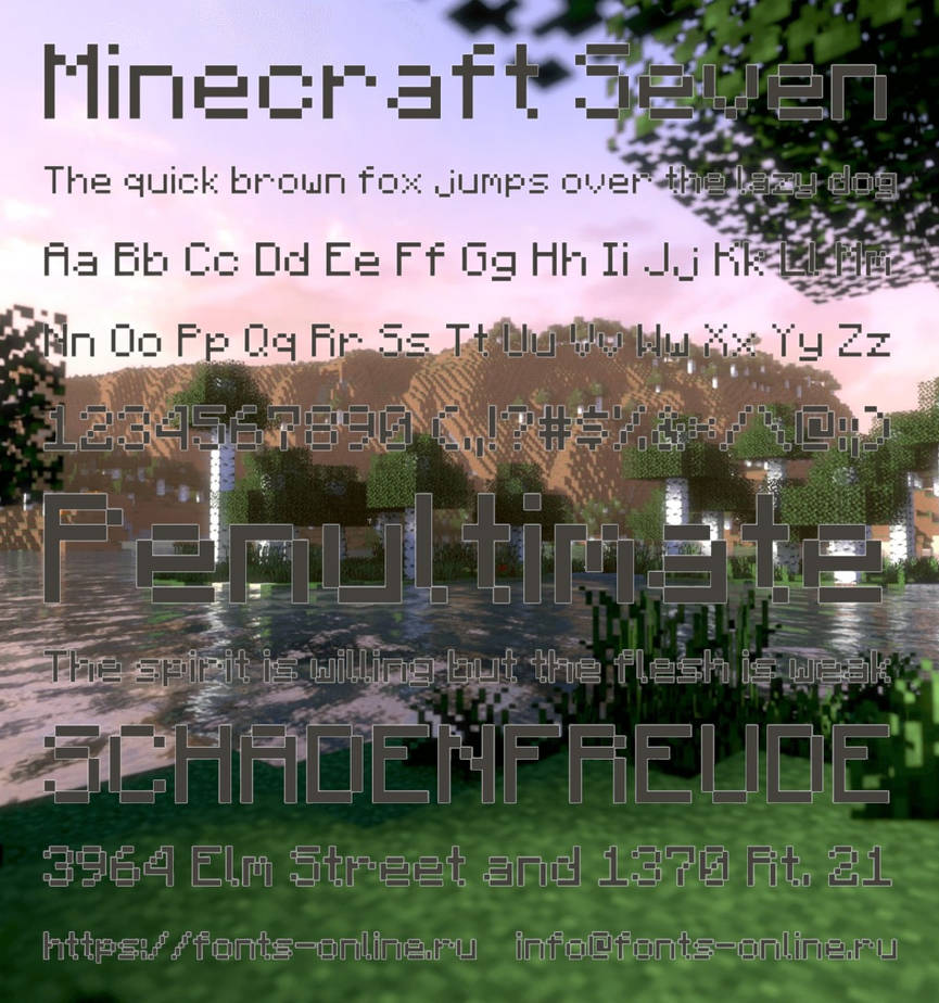 Minecraft Official Font by Mark2458488598258278 on DeviantArt