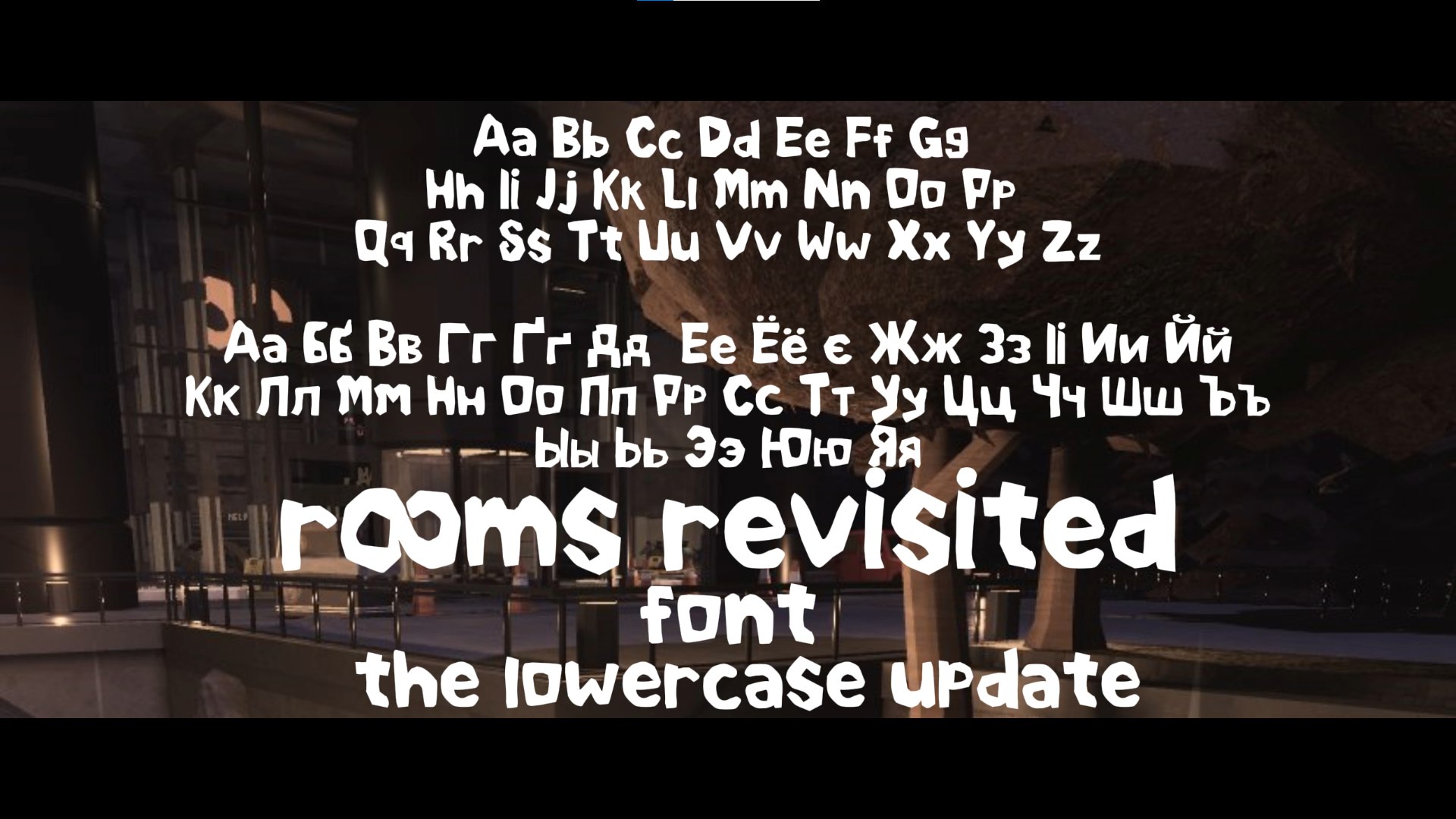 rooms: revisited font v2.9 - the lowercase update by ...