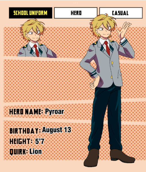 Mha/my hero academia OC character sheet by slicedBread6 on DeviantArt