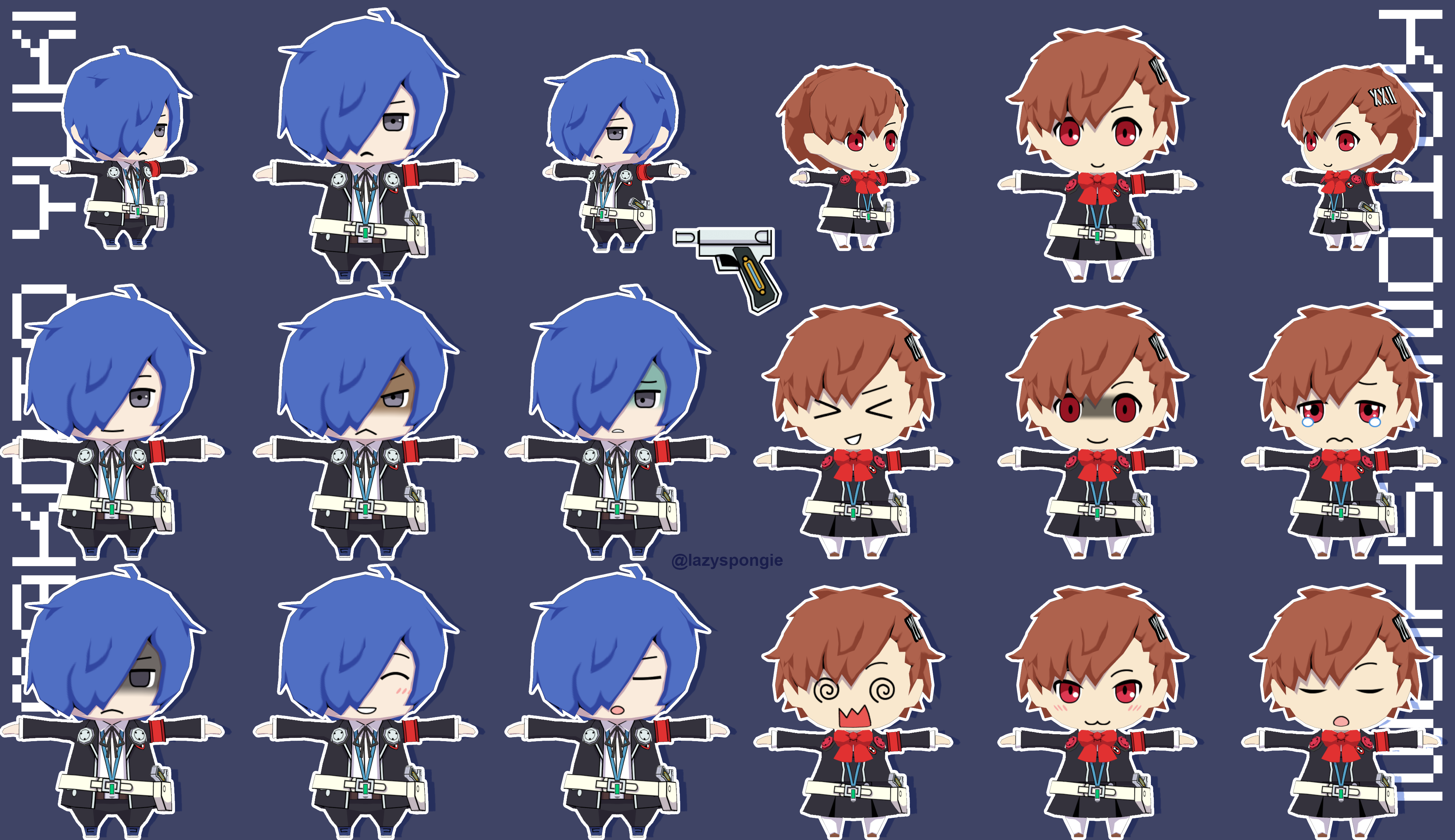 Persona 3 Protagonists - BBTAG Avatars [DL] by LazySpongie on DeviantArt