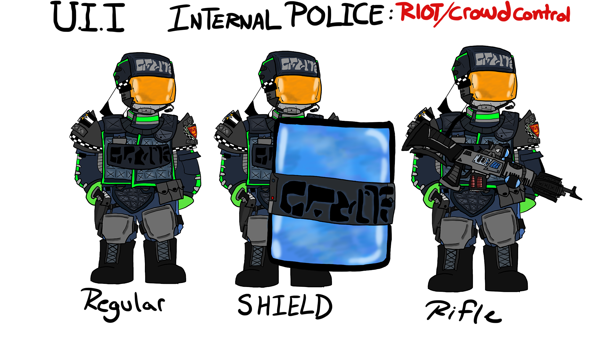 U.I.I Internal Police Riot Officers by IIGToons on DeviantArt