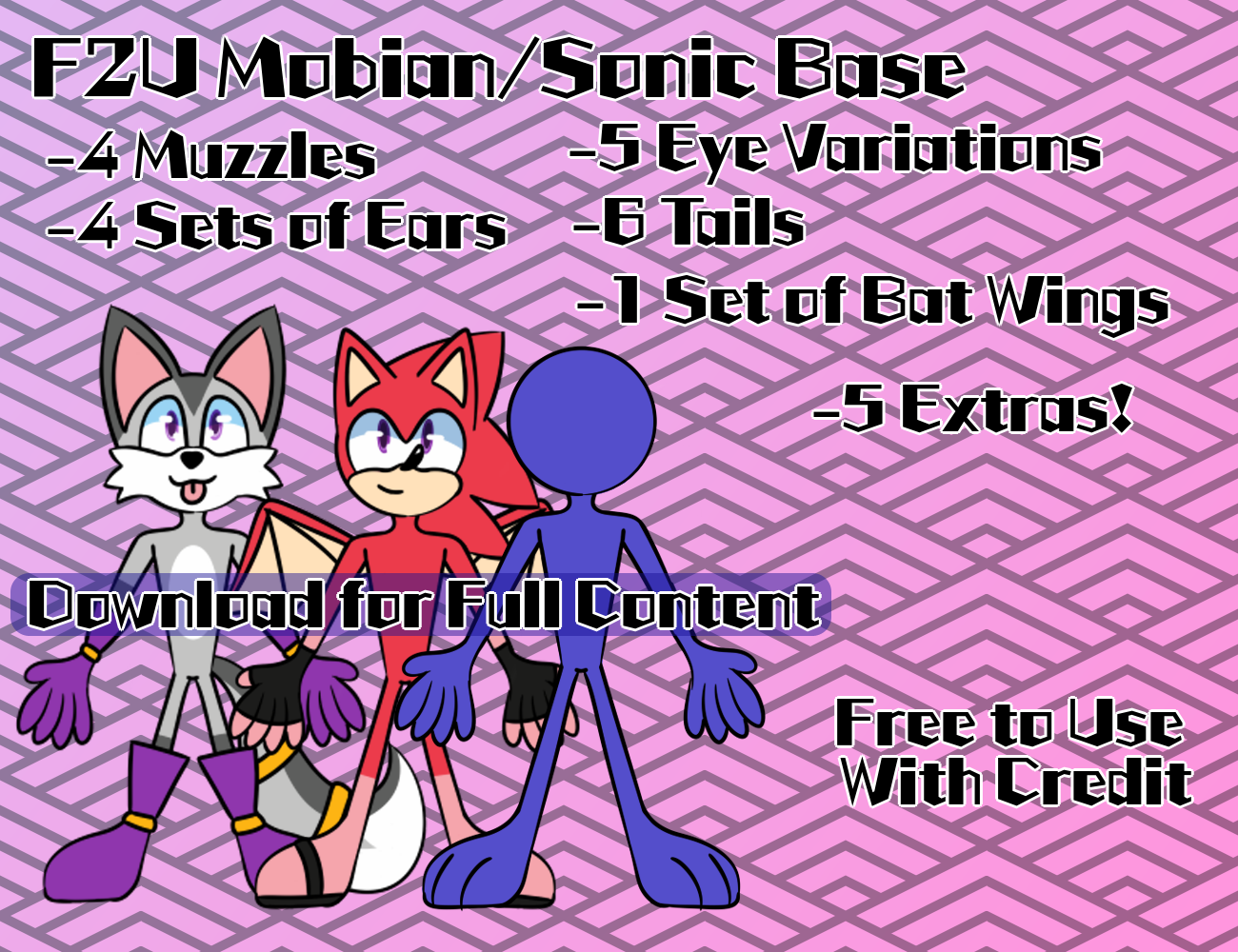 F2U Mobian/Sonic Base by sonicsmeteor on DeviantArt