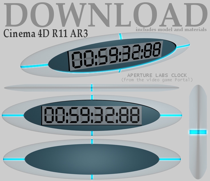 Download 3DModel -Portal Clock by 100SeedlessPenguins on DeviantArt