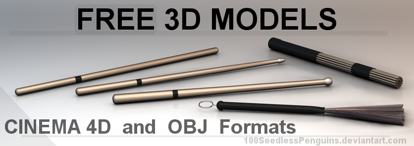 Drum Stick Model Download by 100SeedlessPenguins on DeviantArt