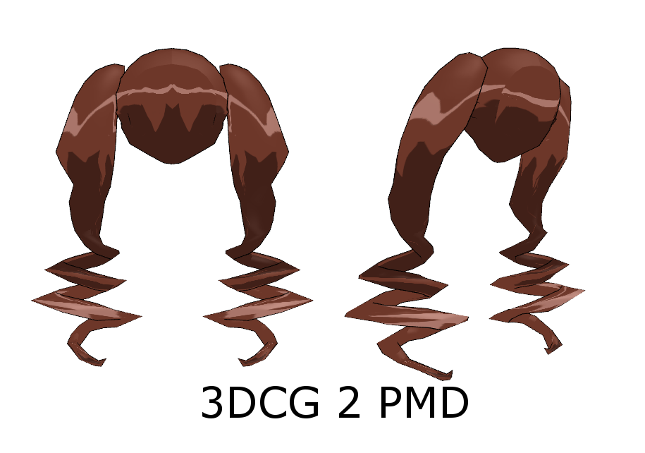 MMD : Swirly Twintails Back by Ayodan on DeviantArt