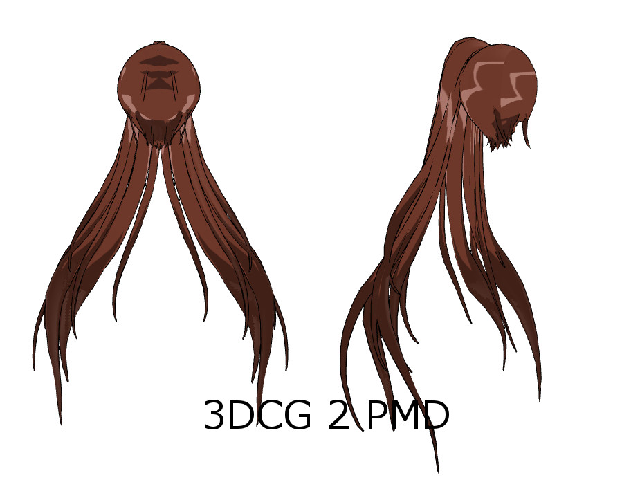 MMD : Open Long Ponytail Back by Ayodan on DeviantArt